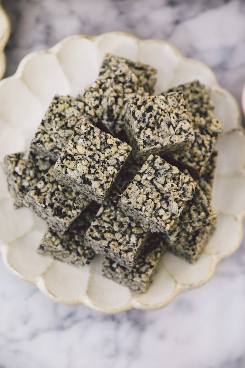 Black Sesame Brown Butter Rice Krispy Treats | Katianna Hong - Edible LA